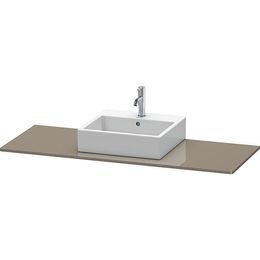 Duravit XSquare Konsole XS060GM8989 140x55cm, mit 1 Ausschnitt, mittig, Flannel Grey hochglanz