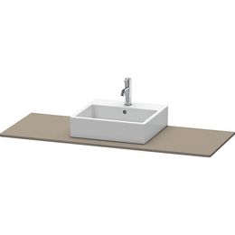 Duravit XSquare Konsole XS060GM9090 140x55cm, mit 1 Ausschnitt, mittig, Flannel Grey seidenmatt