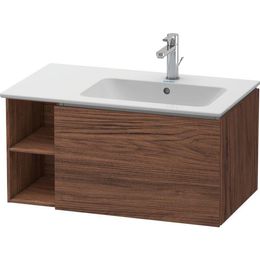 Duravit L-Cube Waschtisch-Unterschrank LC619202121 82x48,1x40cm, 1 Auszug, Becken rechts, nussbaum dunkel