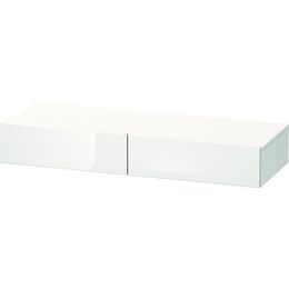 Duravit DuraStyle Schubkastenablage DS827102218 120 x 44 cm, 2 Schubk&auml;sten, wei&szlig; hochglanz/wei&szlig; matt, mit Konsolentr&auml;ger