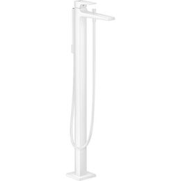 Hansgrohe Metropol Fertigmontageset 32532700 Wannen-Einhebelmischer, bodenstehend, Ausladung 235 mm, mattwei&szlig;