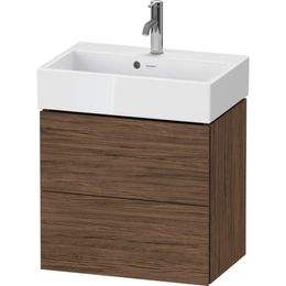 Duravit L-Cube Waschtisch-Unterschrank LC621902121 58,4x39,1x54,4cm, 2 Schubk&auml;sten, wandh&auml;ngend, nussbaum dunkel