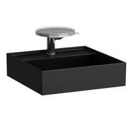 Laufen Kartell Handwaschbecken H8153317161111 46x46cm, ohne &Uuml;berlauf, 1 Hahnloch, schwarz matt