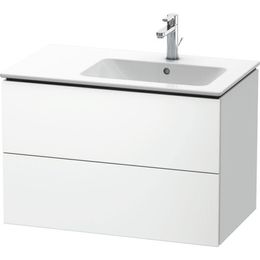 Duravit L-Cube Waschtisch-Unterschrank LC629201818 82x48,1x55cm, 2 Schubk&auml;sten, Becken rechts, wei&szlig; matt