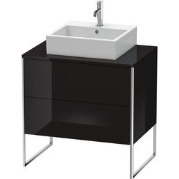 Duravit XSquare Waschtisch-Unterschrank XS492004040 80x53,8x54,8cm, 2 Ausz&uuml;ge, schwarz hochglanz