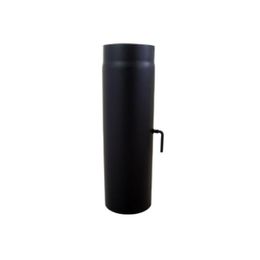 Bertrams Abgasrohr 05RL500-150DK 500 mm, &Oslash; 150 x 2 mm, mit Drosselklappe, schwarz