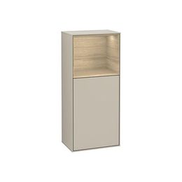 Villeroy & Boch Villeroy und Boch Finion Seitenschrank F500PCHH 41,8x93,6x27cm, links, Regal oben Oak Veneer, Sand Matt Lacquer
