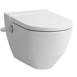 Laufen Cleanet navia Dusch-Tiefsp&uuml;l-WC H8206017577171 sp&uuml;lrandlos, 37x58cm, f&uuml;r externen Wasseranschluss, wei&szlig; matt