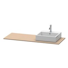 Duravit XSquare Konsole XS060GR7575 140x55cm, mit 1 Ausschnitt, rechts, Leinen