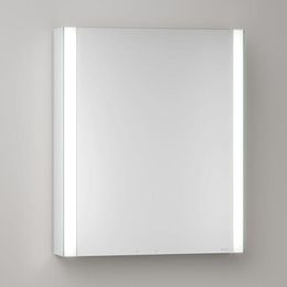 KEUCO Somaris Spiegelschrank mit Beleuchtung 14501001201 65 x 73,5 x 13 cm, Wandvorbau, 1 T&uuml;r, Spiegelheizung, Anschlag links, verspiegelt