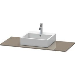 Duravit XSquare Konsole XS060F08989 120x55cm, mit 1 Ausschnitt, Flannel Grey hochglanz
