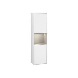 Villeroy & Boch Villeroy und Boch Finion Hochschrank F460HHGF 41,8x151,6x27cm, links, Regal Sand Matt Lacquer, Glossy white lacquer