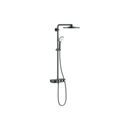Grohe Duschsystem 26507A00 hard graphite, mit AP-Thermostat, Duscharm 45cm schwenkbar