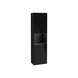 Villeroy & Boch Villeroy und Boch Finion Hochschrank F460PDPH 41,8x151,6x27cm, links, Regal Black Matt Lacquer, Glossy Black Lacquer