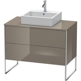 Duravit XSquare Waschtisch-Unterschrank XS492108989 100x53,8x54,8cm, 2 Ausz&uuml;ge, Flannel Grey hochglanz