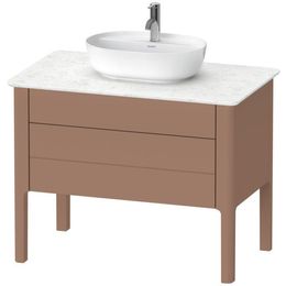 Duravit Luv Waschtisch-Unterschrank LU956905454 93,8x57x74,3cm, 1 Schubkasten, 1 Auszug, stehend, Mandel Seidenmatt