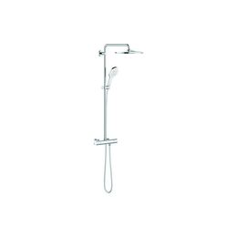 Grohe Rainshower Duschsystem 26647LS0 moon white, mit AP-Thermostat, Duscharm 45cm schwenkbar