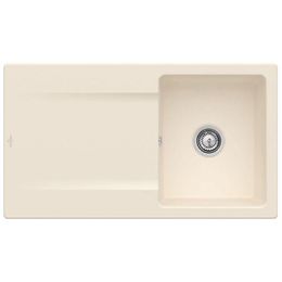 Villeroy & Boch Villeroy & Boch Siluet Einbausp&uuml;le 333501FU mit Ablaufgarnitur und Handbet&auml;tigung, Ivory