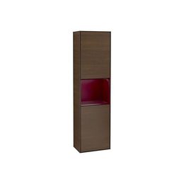 Villeroy & Boch Villeroy und Boch Finion Hochschrank F470HBGN 41,8x151,6x27cm, rechts, Regal Peony Matt Lacquer, Walnut veneer