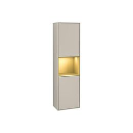 Villeroy & Boch Villeroy und Boch Finion Hochschrank F470HFHH 41,8x151,6x27cm, rechts, Regal Gold Matt Lacquer, Sand Matt Lacquer