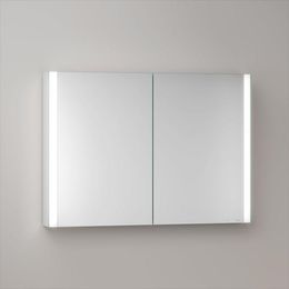 KEUCO Somaris Spiegelschrank mit Beleuchtung 14503002100 100 x 71 x 12,7 cm, verspiegelt, 2 T&uuml;ren, Wandvorbau