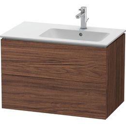 Duravit L-Cube Waschtisch-Unterschrank LC629202121 82x48,1x55cm, 2 Schubk&auml;sten, Becken rechts, nussbaum dunkel