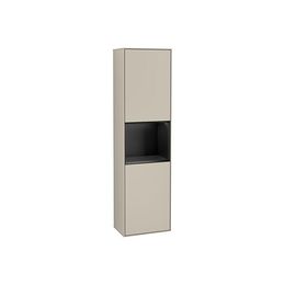Villeroy & Boch Villeroy und Boch Finion Hochschrank F470PDHH 41,8x151,6x27cm, rechts, Regal Black Matt Lacquer, Sand Matt Lacquer