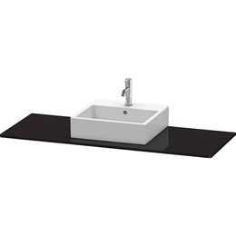 Duravit XSquare Konsole XS060GM4040 140x55cm, mit 1 Ausschnitt, mittig, schwarz hochglanz
