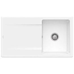 Villeroy & Boch Villeroy & Boch Siluet Einbausp&uuml;le 333501KG mit Ablaufgarnitur und Handbet&auml;tigung, Snow White