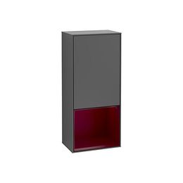 Villeroy & Boch Villeroy und Boch Finion Seitenschrank F540HBGK 41,8x93,6x27cm, links, Regal unten Peony Matt, Anthracite matt