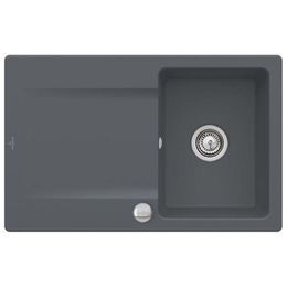 Villeroy & Boch Villeroy & Boch Siluet Einbausp&uuml;le 333402i4 mit Ablaufgarnitur und Exzenterbet&auml;tigung, Graphit