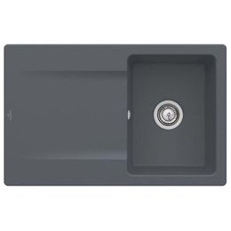 Villeroy & Boch Villeroy & Boch Siluet Einbausp&uuml;le 333401i4 mit Ablaufgarnitur und Handbet&auml;tigung, Graphit