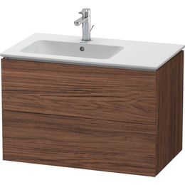 Duravit L-Cube Waschtisch-Unterschrank LC629102121 82x48,1x55cm, 2 Schubk&auml;sten, Becken links, nussbaum dunkel