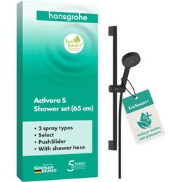 Hansgrohe Activera Select S Duschset 28045670 2 Strahlarten wassersparend+ mit Duschstange, &Oslash;95mm, Bohrabstand 625mm, schwarz matt