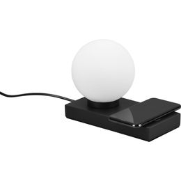 Schreibtischlampe "Chloe", 1, H: 15cm, 1 Stk., schwarz, REALITY LEUCHTEN, Büro, Leuchten, Touch-Tischleuchte mit induktiver Ladestation, exkl 1xE14