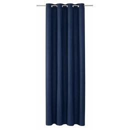 Vorhang Tom Tailor HOME, B:135cm H:245cm, blau, Wirkware, Baumwolle, Wohnzimmer, Gardinen, "DOVE"