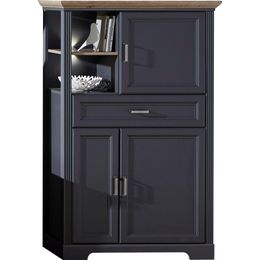 Stauraumschrank Innostyle, B:93cm H:150cm T:42cm, grau, Holzwerkstoff, MDF, Schr&auml;nke, "Jasmin", inklusive Beleuchtung