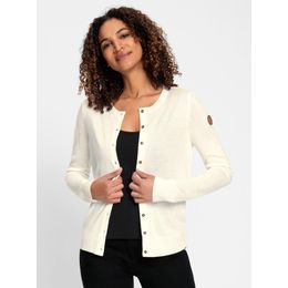 Casual Looks Damen Strickjacke, beige, Gr. 38, unifarben, 100% Polyacryl, Strickjacken