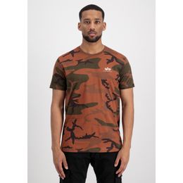 Damen T-Shirt "Basic T-Shirt SL Camo", rot, Gr. S, Alpha Industries, Obermaterial: 100% Baumwolle, Shirts