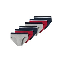 Schiesser Herren Slip "Slip 6PACK Rio-Slip "95/5" 6er Pack", Gr. XLblau, rot, grau, Obermaterial: 95% Baumwolle CO. 5% Elasthan EL., Unterhosen