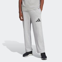 Herren Sporthose "M WIDE PANT FT", grau, Gr. XL, adidas Sportswear, Obermaterial: 55% Baumwolle, 36% Polyester, 9% Viskose, Hosen