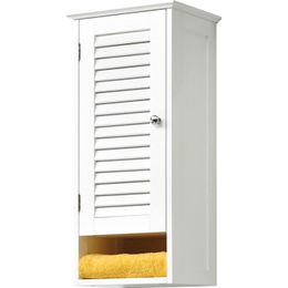 Hängeschrank SAPHIR, B:32cm H:68cm T:22,5cm, weiß, Spanplatte, Badezimmer, Schränke, "Quickset 928 Wand-Badschrank, 1 Tür, 1 Einlegeboden, 1 Nische",