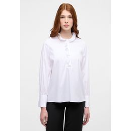 Eterna Damen Longbluse "LOOSE FIT"weiß, Gr. 46, 79% cotton, 3% Elasthan, 18% Polyamid, Blusen, EASY IRON (bügelleicht)