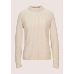 Madeleine Mode MADELEINE Damen Longpullover "Strickpullover Glanzvoller Strickpullover mit Stehkragen", silber, Gr. 40, Obermaterial: 38% Polyamid PA. 28% Polyester