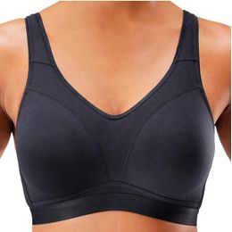 Petite Fleur Damen Soft-BH, wei&szlig;+schwarz, Gr&ouml;&szlig;e 90E