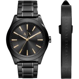 Armani Exchange Kinder Quarzuhr, schwarz, Armbanduhren, Armbanduhr, Herrenuhr, ideal auch als Geschenk, analog