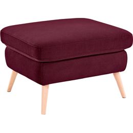 Hocker, B:72cm H:47cm T:62cm, rot, exxpo - SOFA FASHION, Korpus: 100% PES;Luxus-Microfaser (100% Polyester), Wohnzimmer, Hocker, "Scandi bequem und