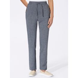 WITT Damen Hose in Leinen-Optik, jeansblau, Gr&ouml;&szlig;e 21