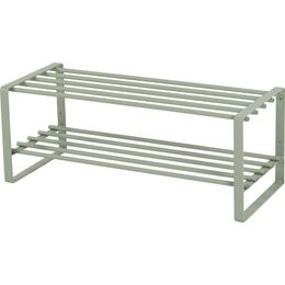 Schuhregal SPINDER DESIGN, B:70cm H:29cm T:27cm, gr&uuml;n, Stahl, Flur, Regale, "REX", Metall, Breite 70 cm