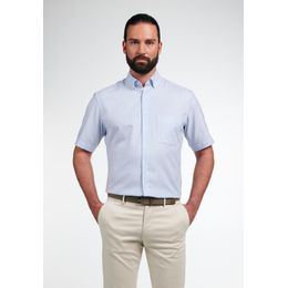 Eterna Herren Kurzarmhemd "MODERN FIT", blau, Gr. 39, 100% Baumwolle, Hemden, NON IRON (b&uuml;gelfrei)